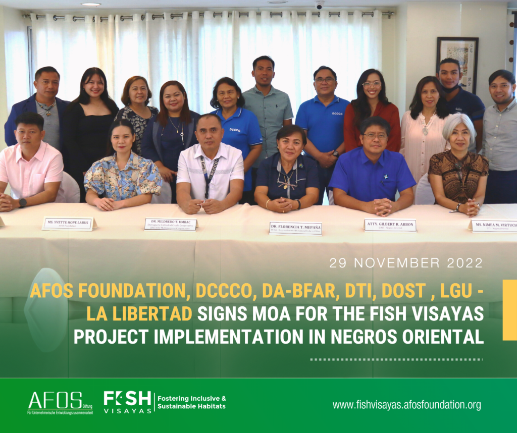 AFOS Foundation, DCCCO, DA-BFAR, DTI, DOST, LGU – La Libertad Signs ...