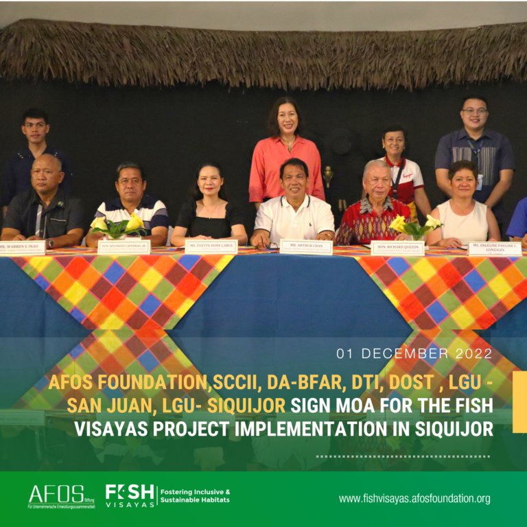 AFOS Foundation, SCCII, DA – BFAR, DTI, DOST, LGU – San Juan, and LGU ...