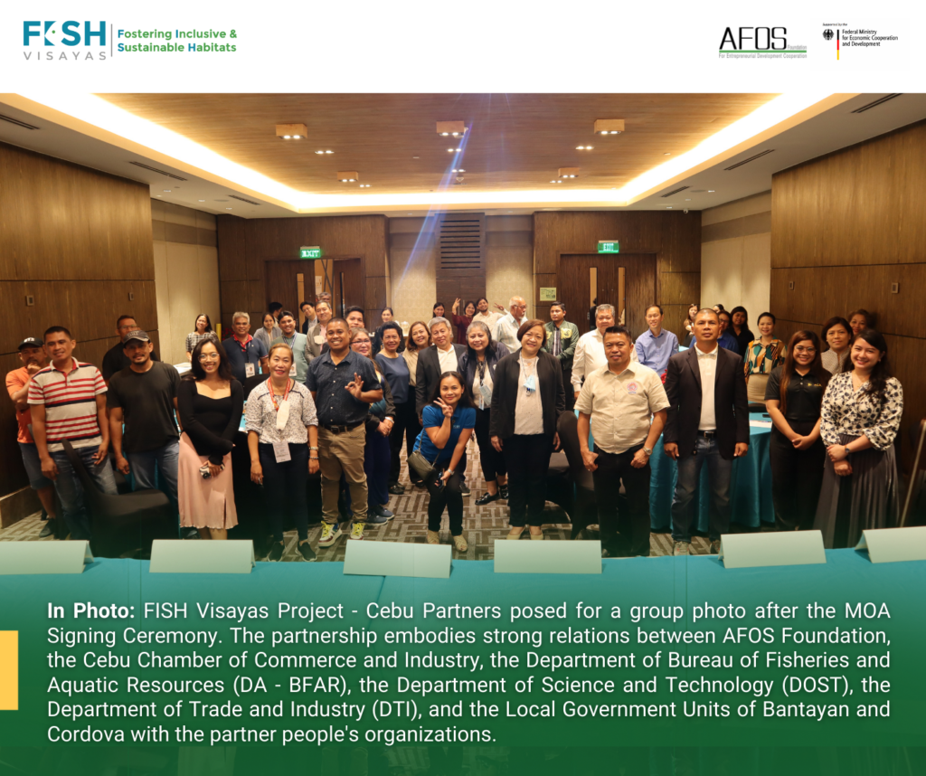 AFOS Foundation, CCCI, DA-BFAR, DTI, DOST, LGU Bantayan, LGU Cordova ...